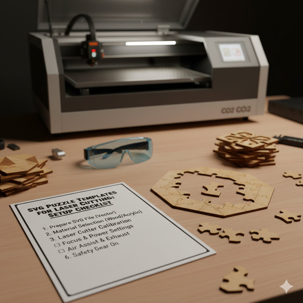 SVG Puzzle Templates for Laser Cutting: Setup Checklist | Jigsaw Puzzle ...